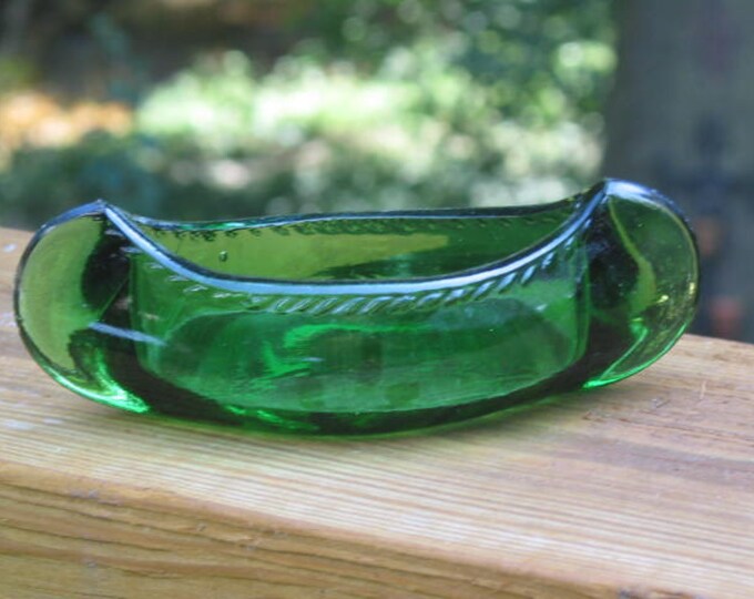 Vintage Green Depression Glass Canoe Boat Candy Dish or Bowl - Etsy