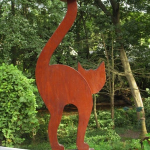 Vintage Folk Art Wood Butler CAT With Holder Tray on Tail Scardey ...