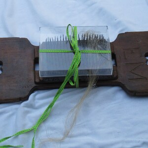 Signed 1739 Flax Hemp Linen Plant Fiber Northeast USA Carder Comb ...