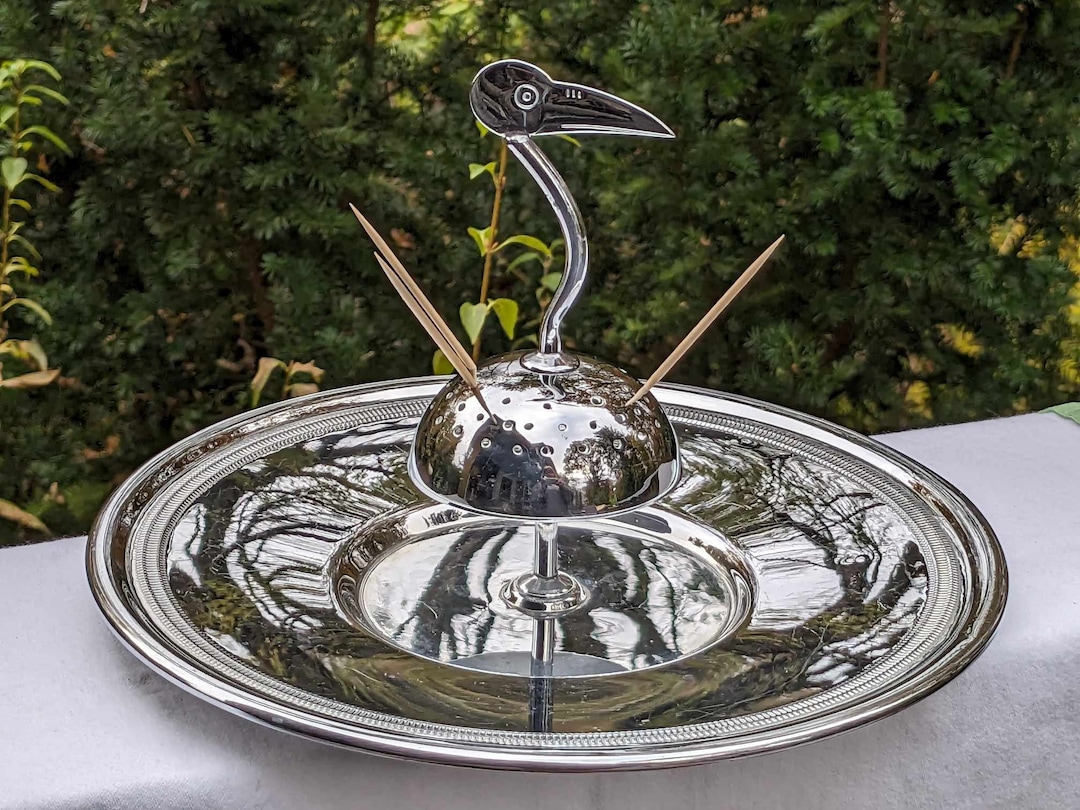 Mid Century Funky Bird Continental Silver Hors D'oeuvres Appetizer ...