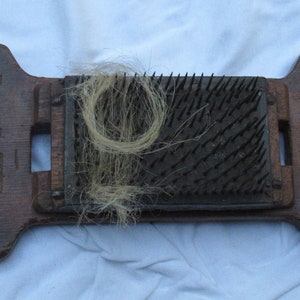 Signed 1739 Flax Hemp Linen Plant Fiber Northeast USA Carder Comb ...