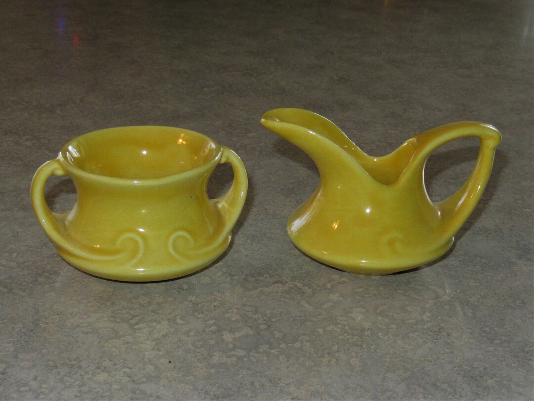 Red Wing Pottery Small Creamer Pitcher & Sugar Bowl Gypsy Trail ...