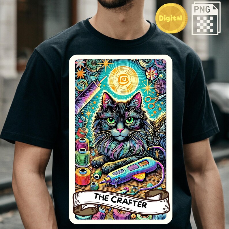 The Crafter Tarot Png,crafter Tarot,cat Lovers Tarot,gift-for-crafters,crafter Shirte,cat Tarot ...