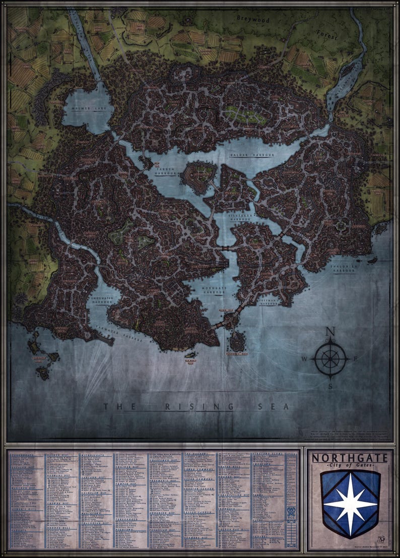 Third Era Maps - Northgate City - Etsy