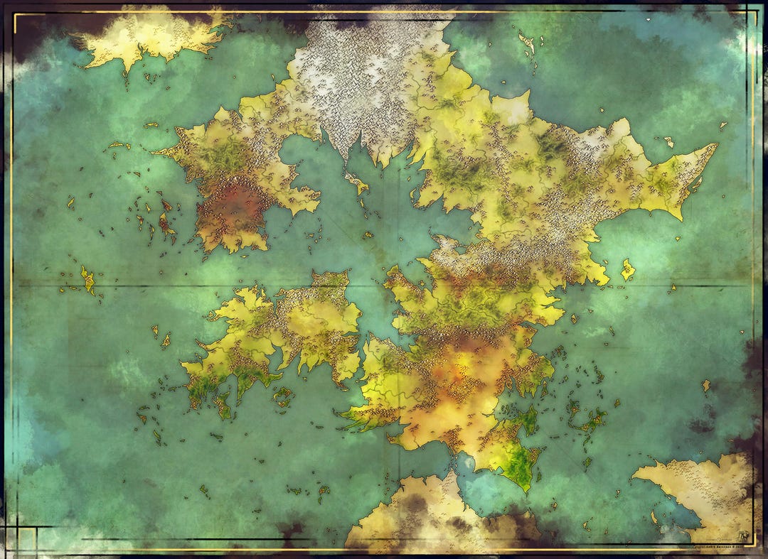 Doomed Maps - the Retold World - Etsy