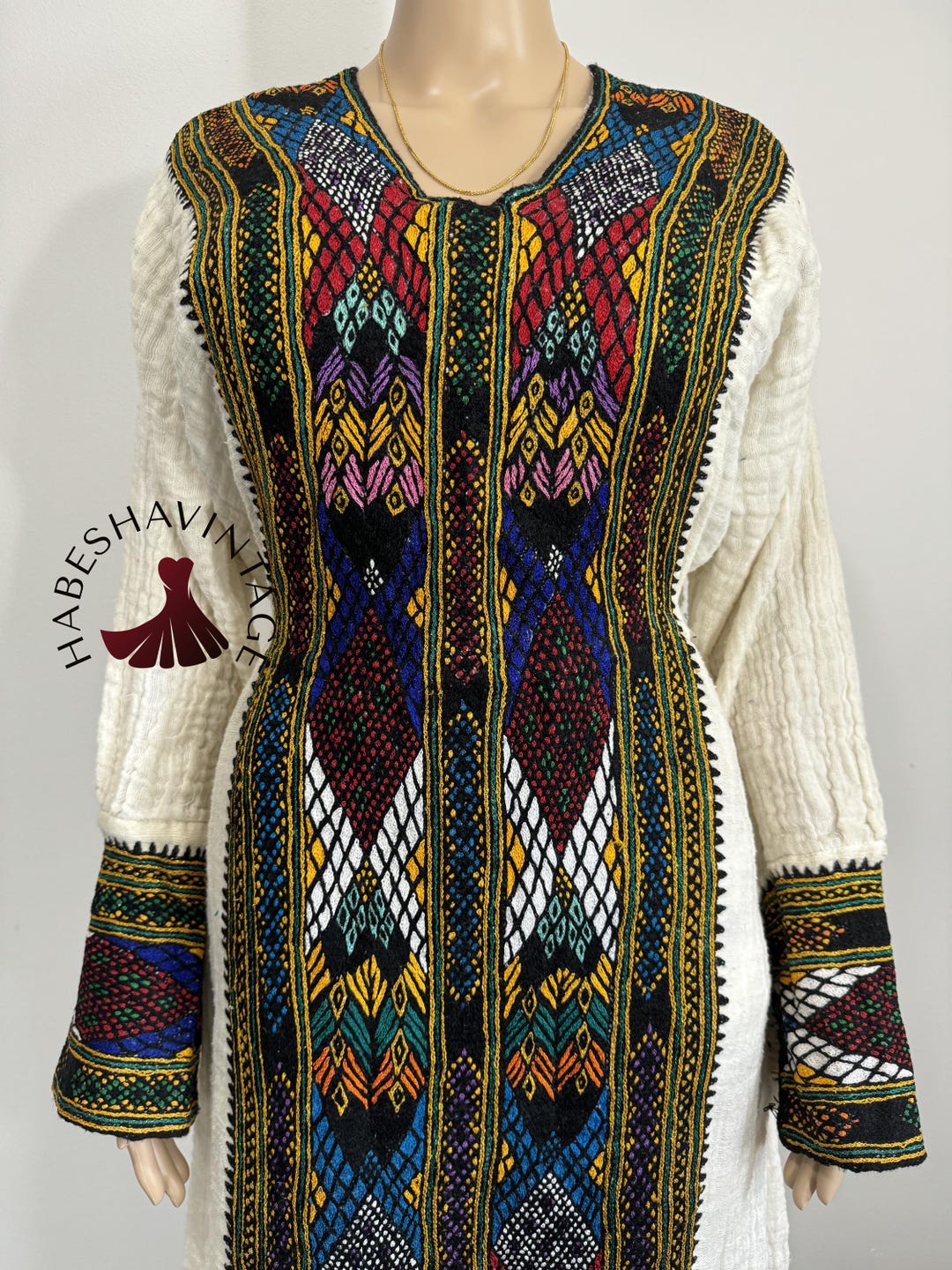 Luxury Handwoven Habesha Dress - Axum Tibeb | Ethiopian Traditional ...