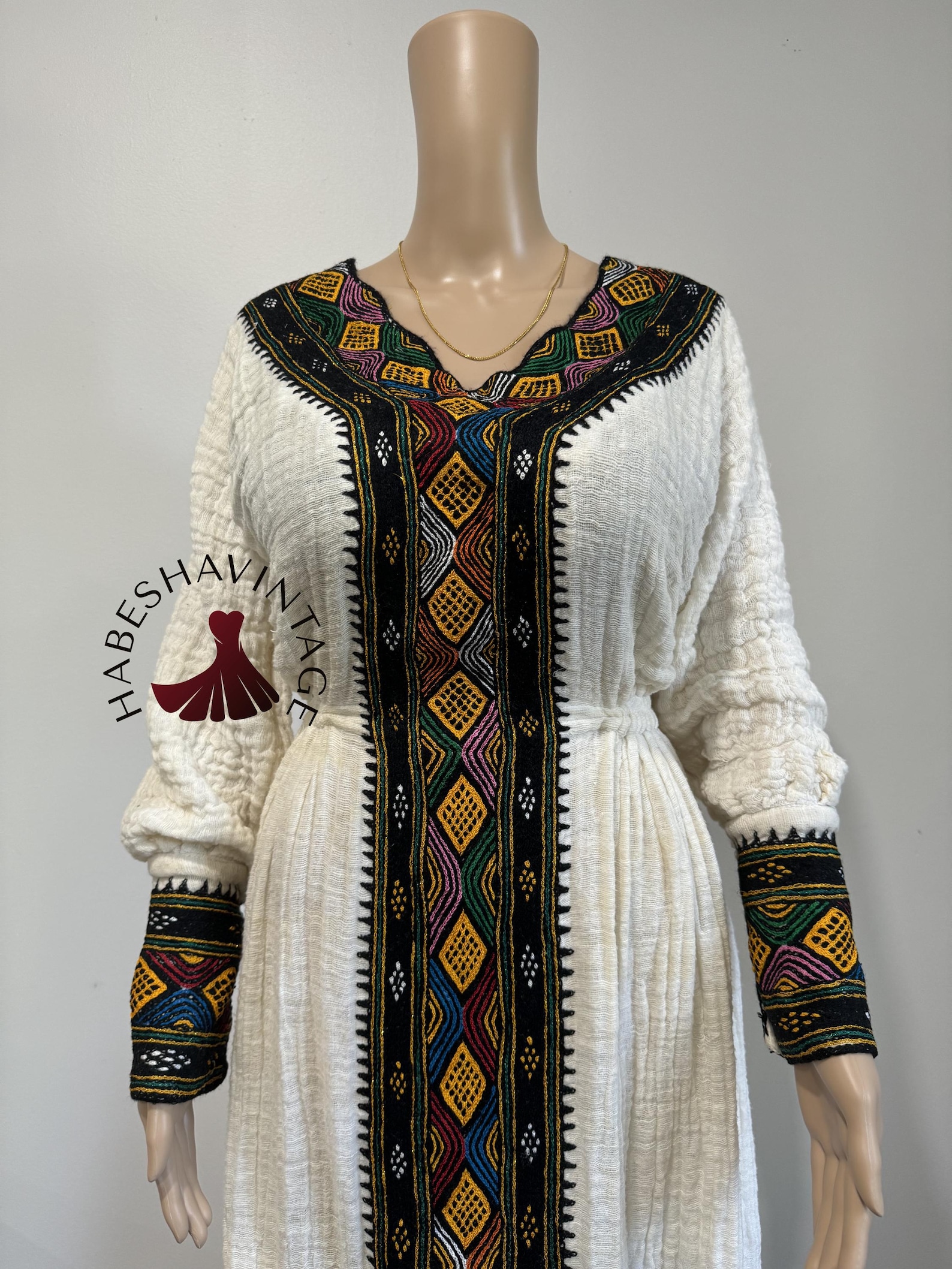 Elegant Hand-made Habesha Kemis - Tigray Axum Tibeb Dress | Ethiopian ...