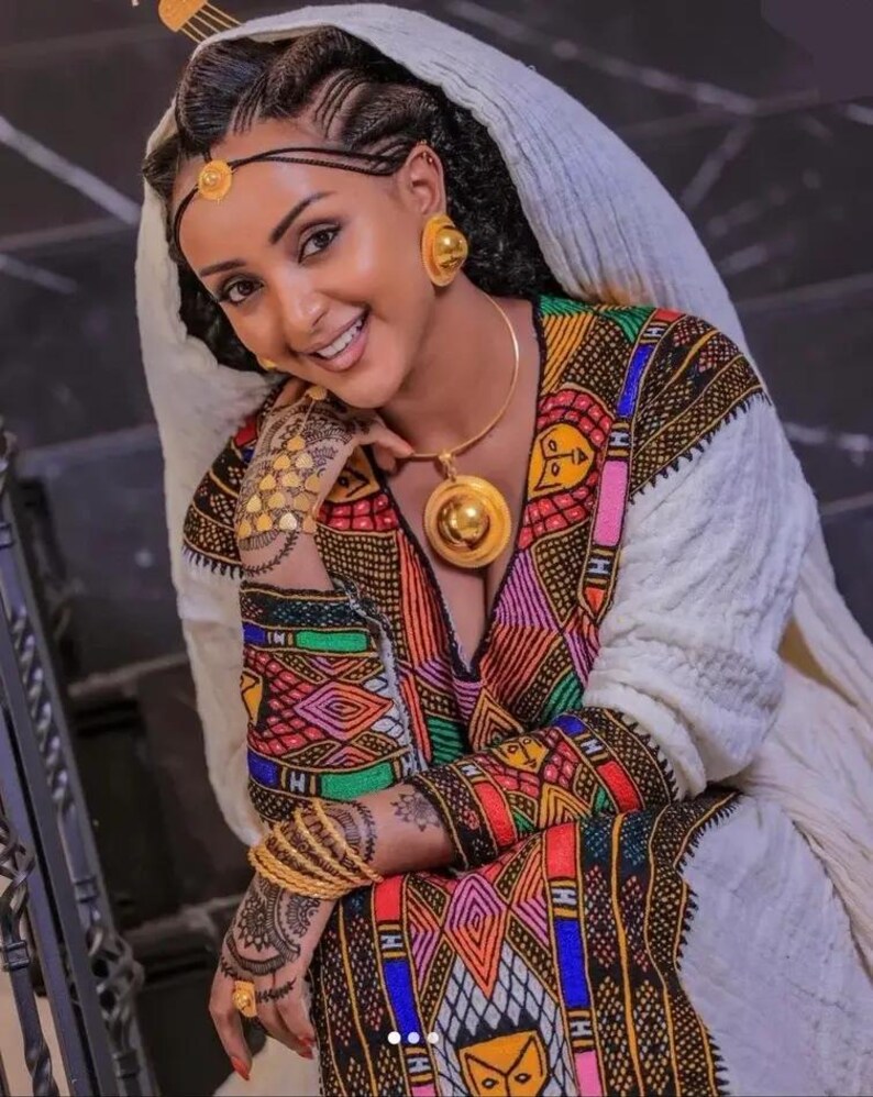 Queen Sheba / Ngeste Saba, Ethiopian & Eritrean Traditional Dress, 100% ...