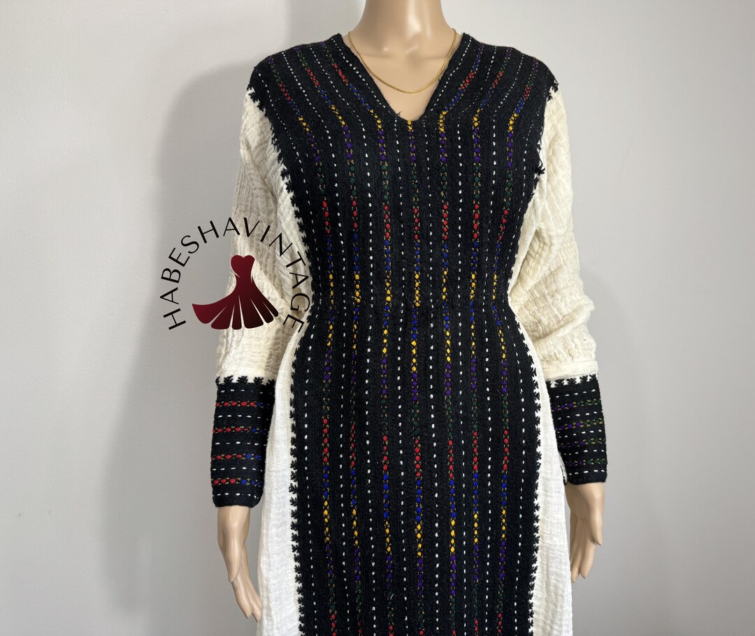 Elegant Hand-made Habesha Kemis - Tigray Axum Tibeb Dress | Ethiopian ...