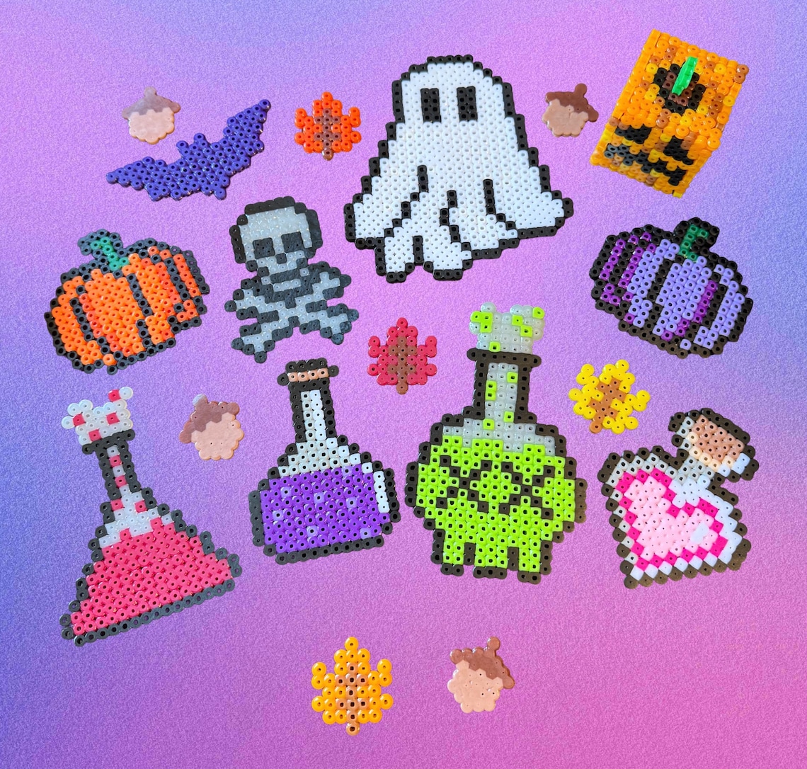 Handmade Perler Bead Halloween/fall Multi Assortment Pack - Etsy