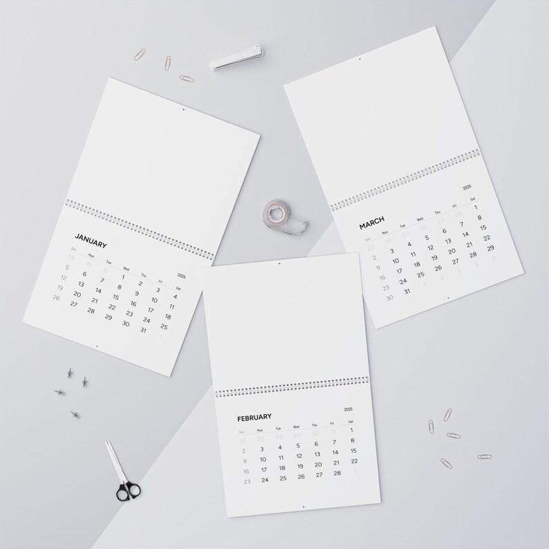 2025 Wall Calendar Floral Design, Monthly Calendar, Yearly Planner ...