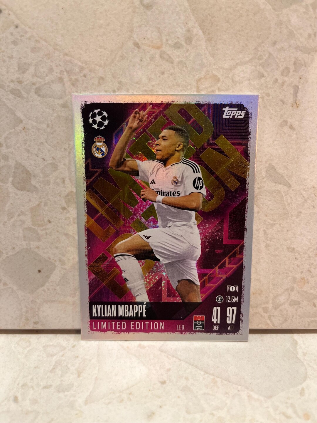 Kylian Mbappe Limited Edition LE9 Topps Match Attax 24/25 Real Madrid ...