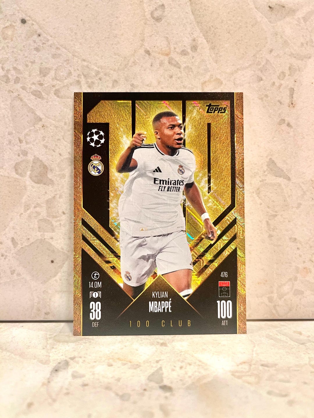 Kylian Mbappe '100 Club', Topps Match Attax 2024. France . Football ...