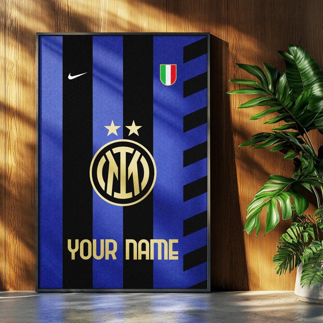 Personalized Inter Milan Poster Internazionale Birthday Gift Football ...