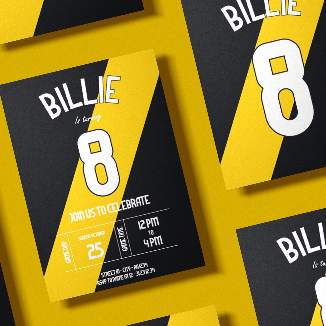 Personalised AFL Card | Australian Football Birthday Invitation ...