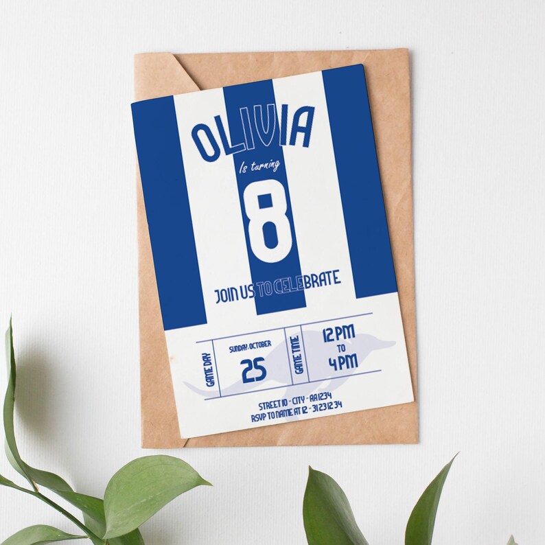 Personalised AFL Card | Australian Football Birthday Invitation | North ...