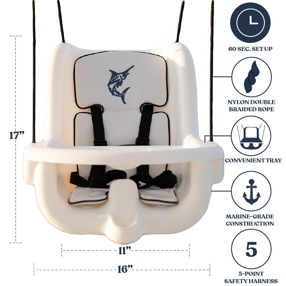 Searock Marine-grade Stationary Baby Boat Seat & Swing for Infants Ages ...