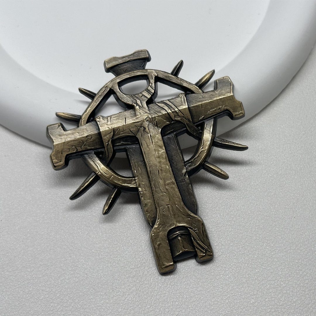 The Lords of the Fallen Thorn Cross Metal Necklace. Holiday Gift - Etsy