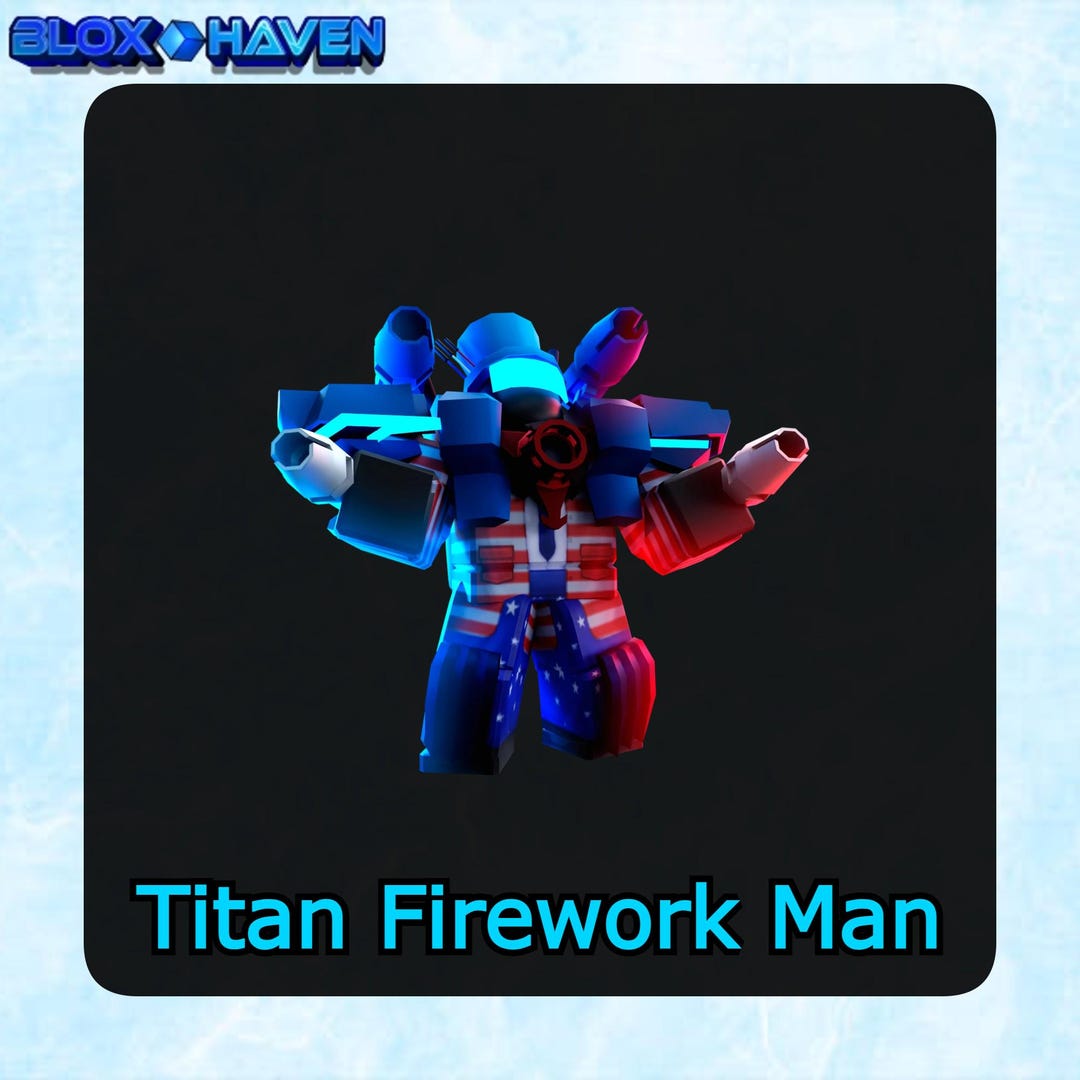 Titan Firework Man Toilet Tower Defense TTD Same Day Delivery - Etsy