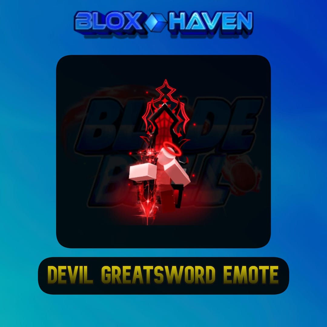 Devil Greatsword Emote Blade Ball Cheap & Quick Delivery - Etsy