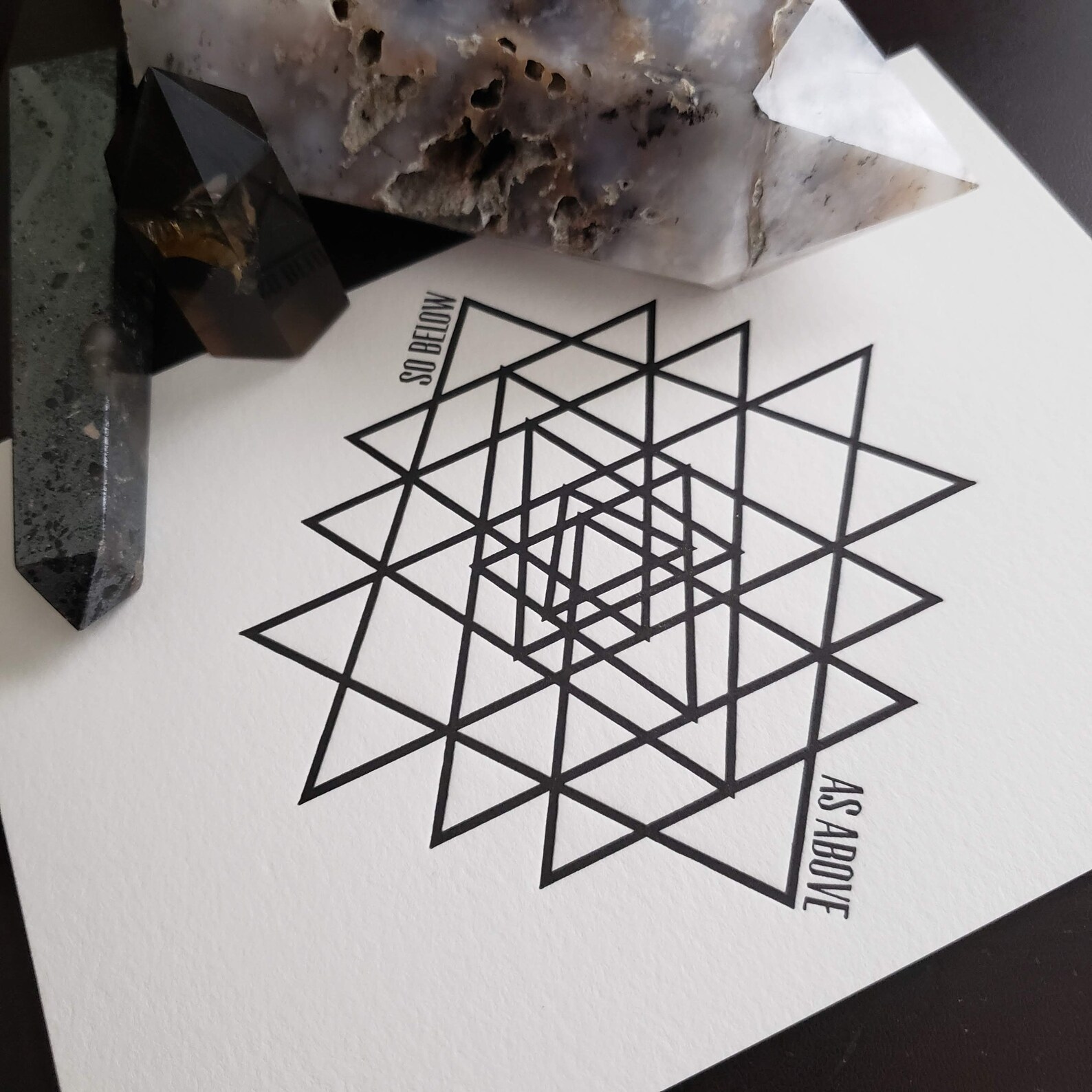 As Above so Below Art Print Letterpressed Print Wall Art - Etsy