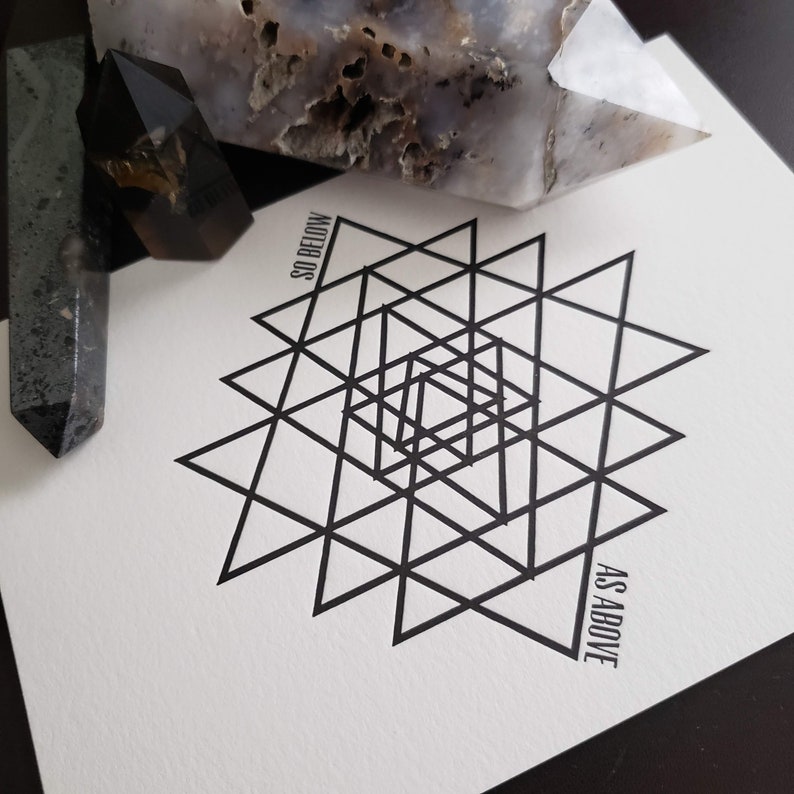 As Above So Below Art Print Letterpressed Print Wall Art | Etsy