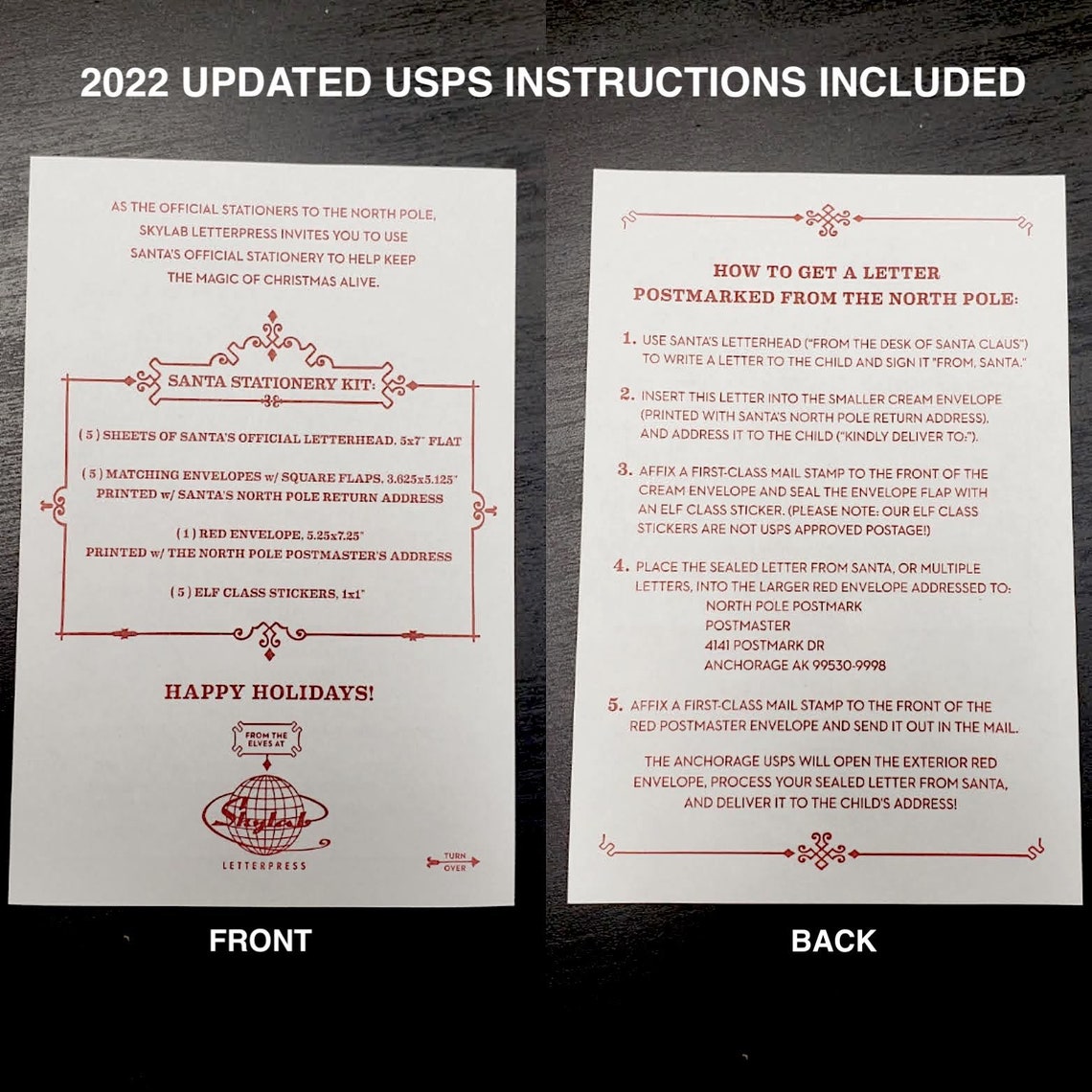 Santa Stationery Kit Letter From Santa 5 Pack - Etsy