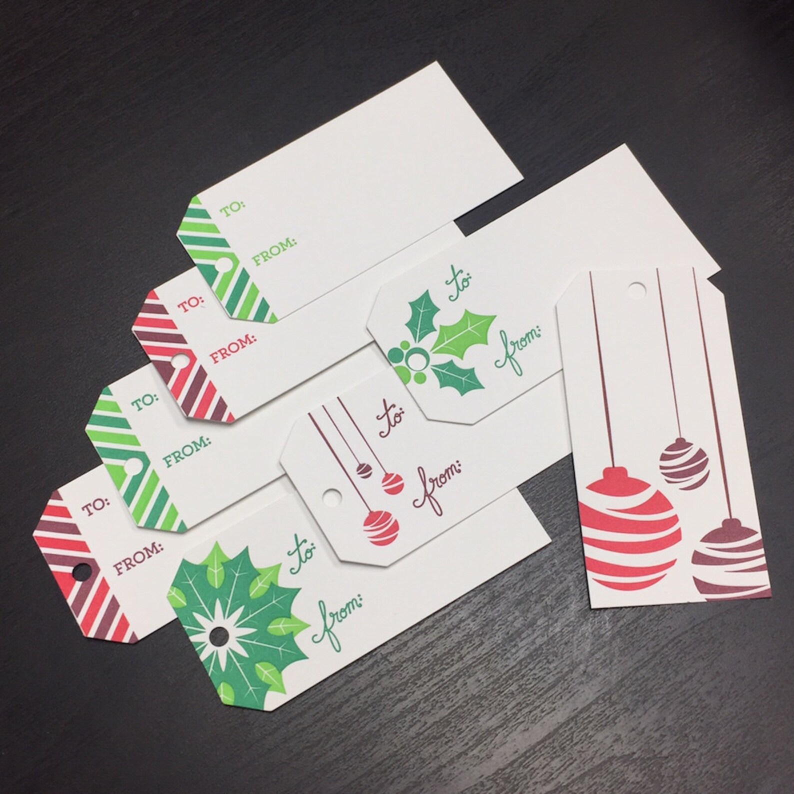 Christmas Cheer Gift Tags - 16 Pack Letterpressed Gift Tags - Etsy