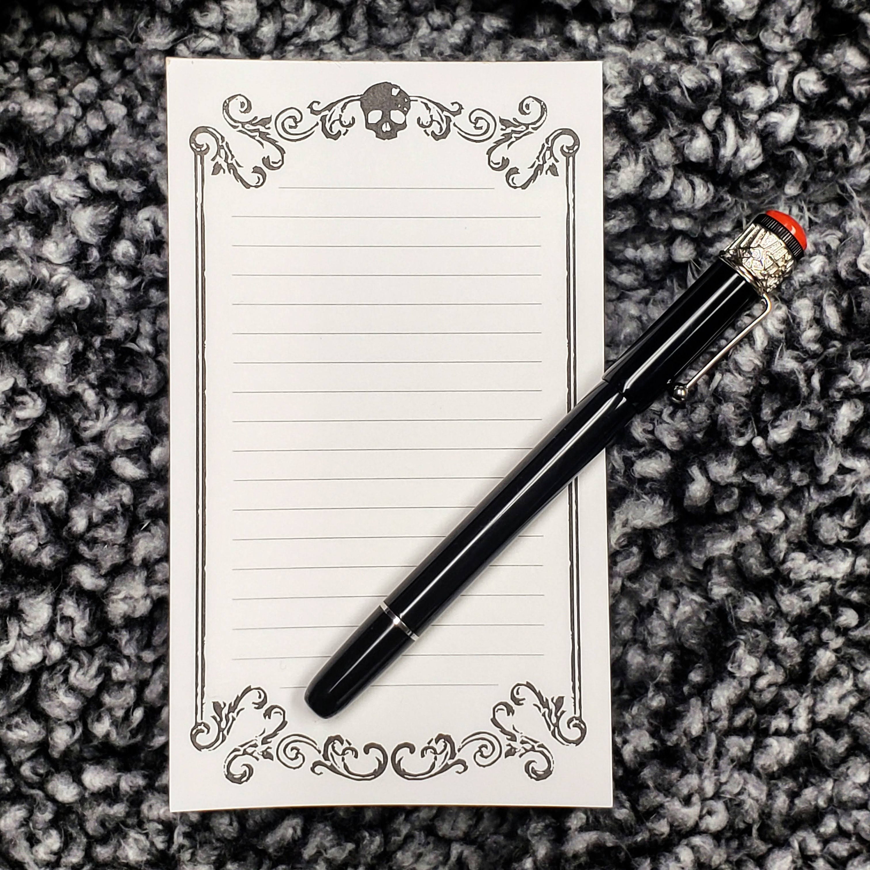 Memento Mori Note Pad Letterpress Notepad Grocery Shopping - Etsy