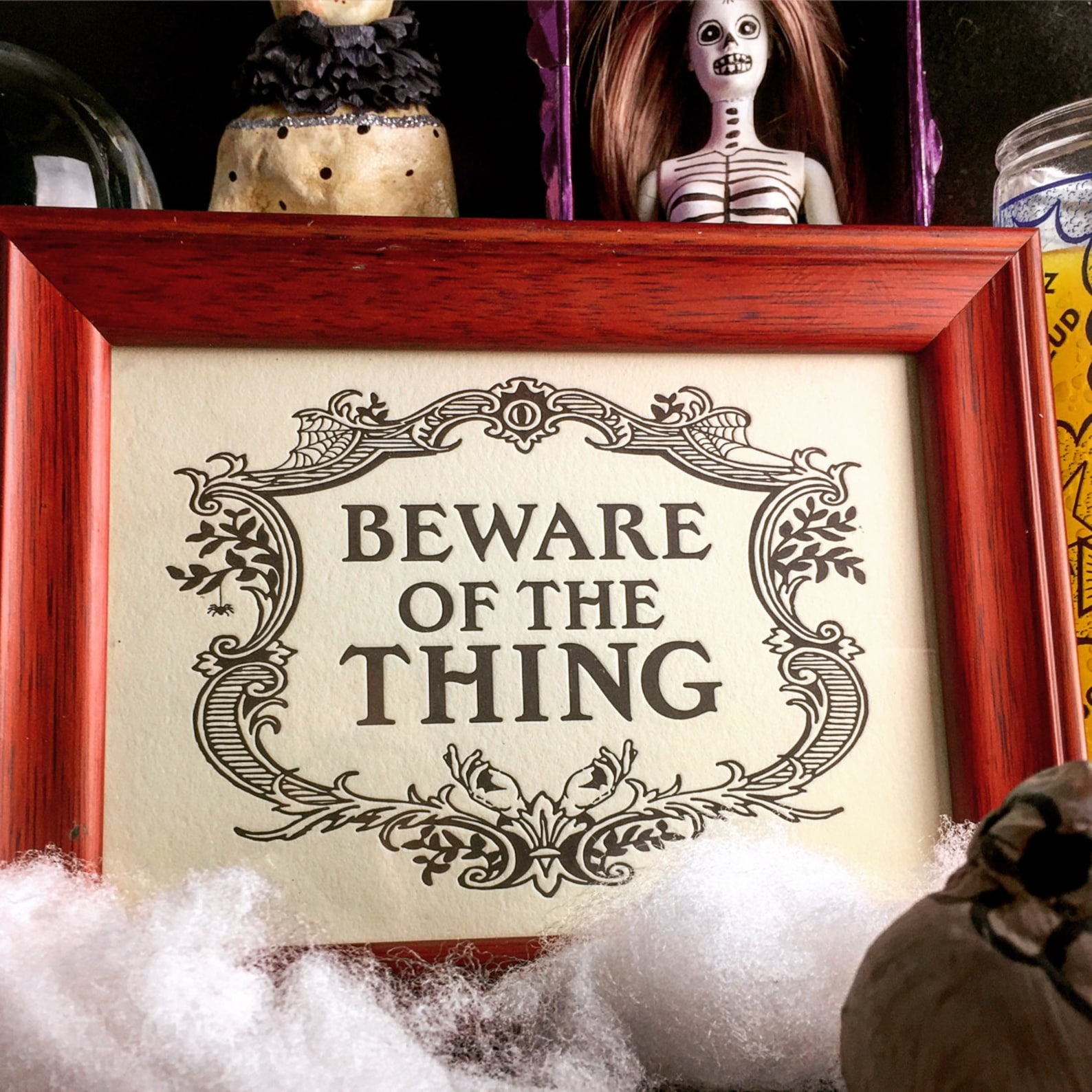 Beware of the Thing Art Print Letterpressed Print Wall Art - Etsy