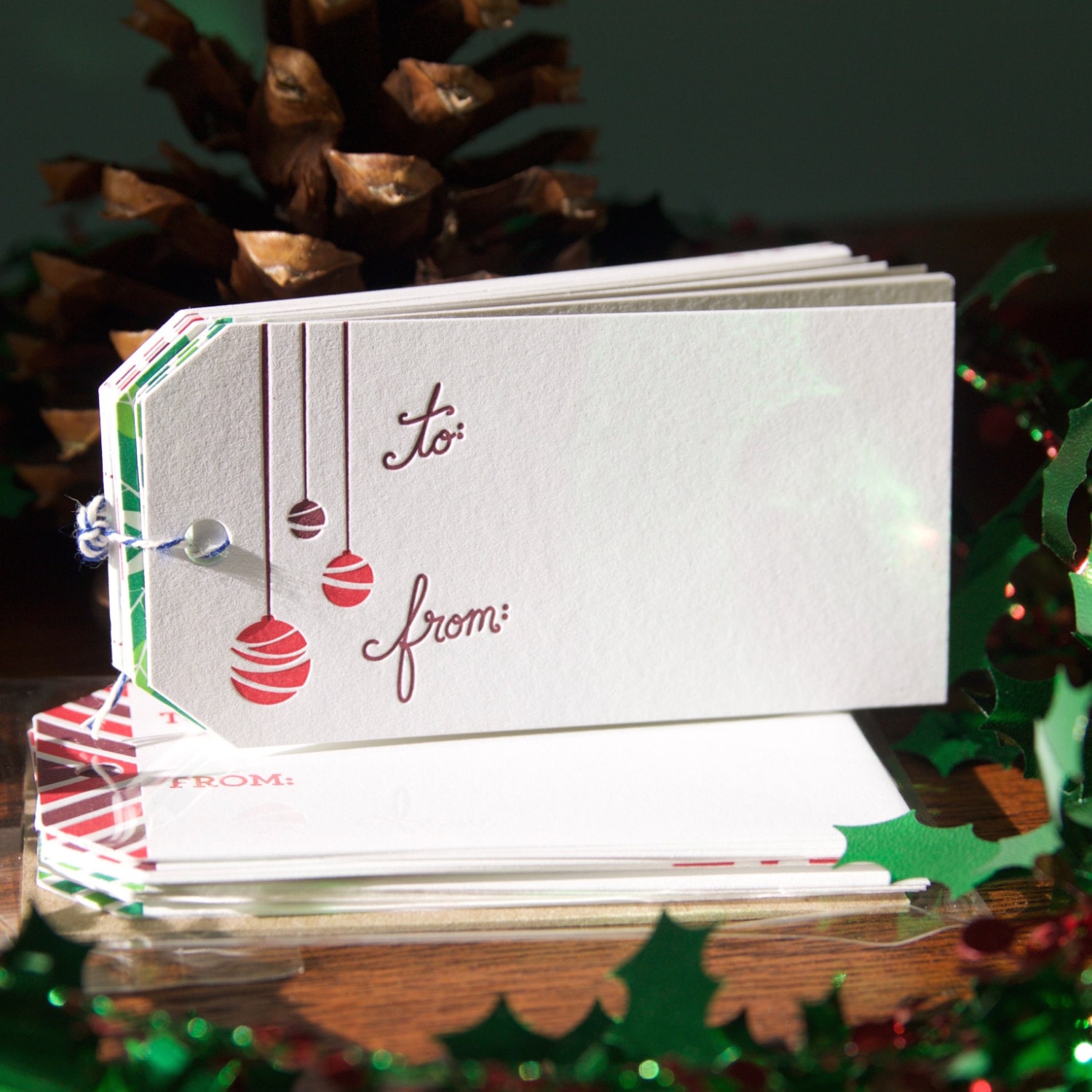 Christmas Cheer Gift Tags - 16 Pack Letterpressed Gift Tags - Etsy