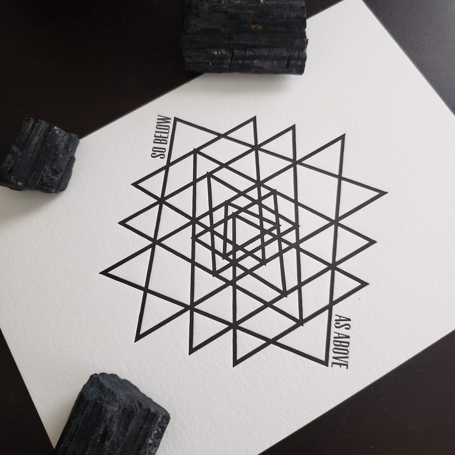 As Above so Below Art Print Letterpressed Print Wall Art - Etsy