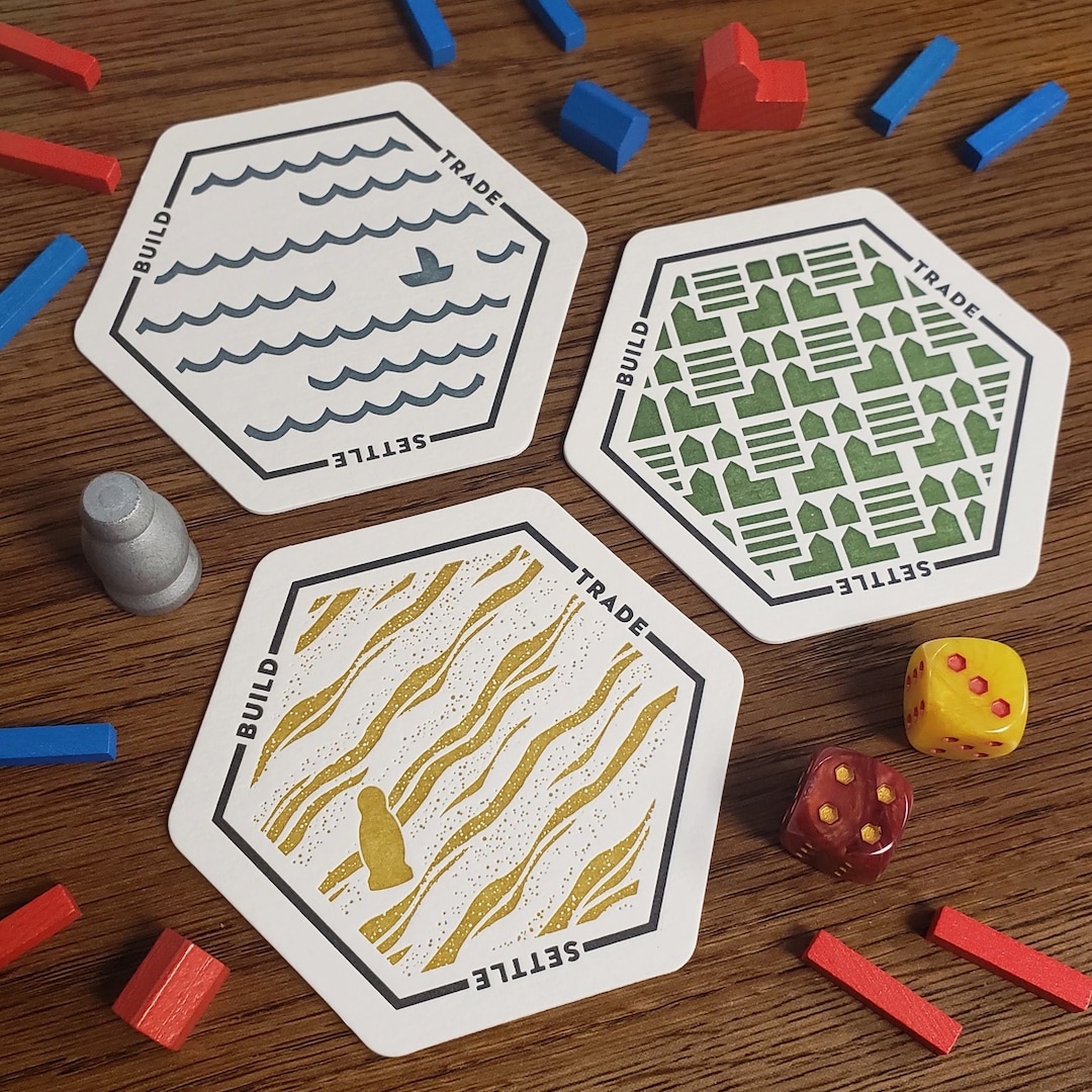 Coasters Inspired by Resource Trading Board Game - 8 Unique Designs ...