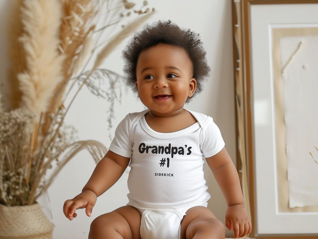 Grandpas 1 Sidekick Onesie, Funny Baby Outfit, Cute Baby Gift for ...