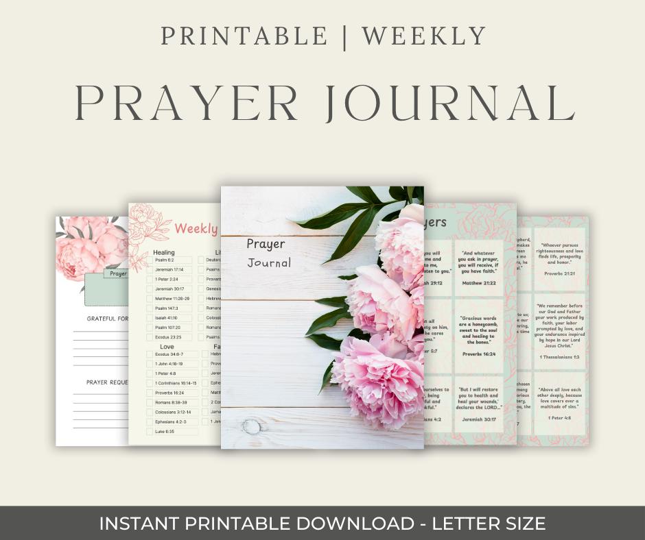 Weekly Prayer Journal • Bible Study • Prayer Journal • Instant Download ...