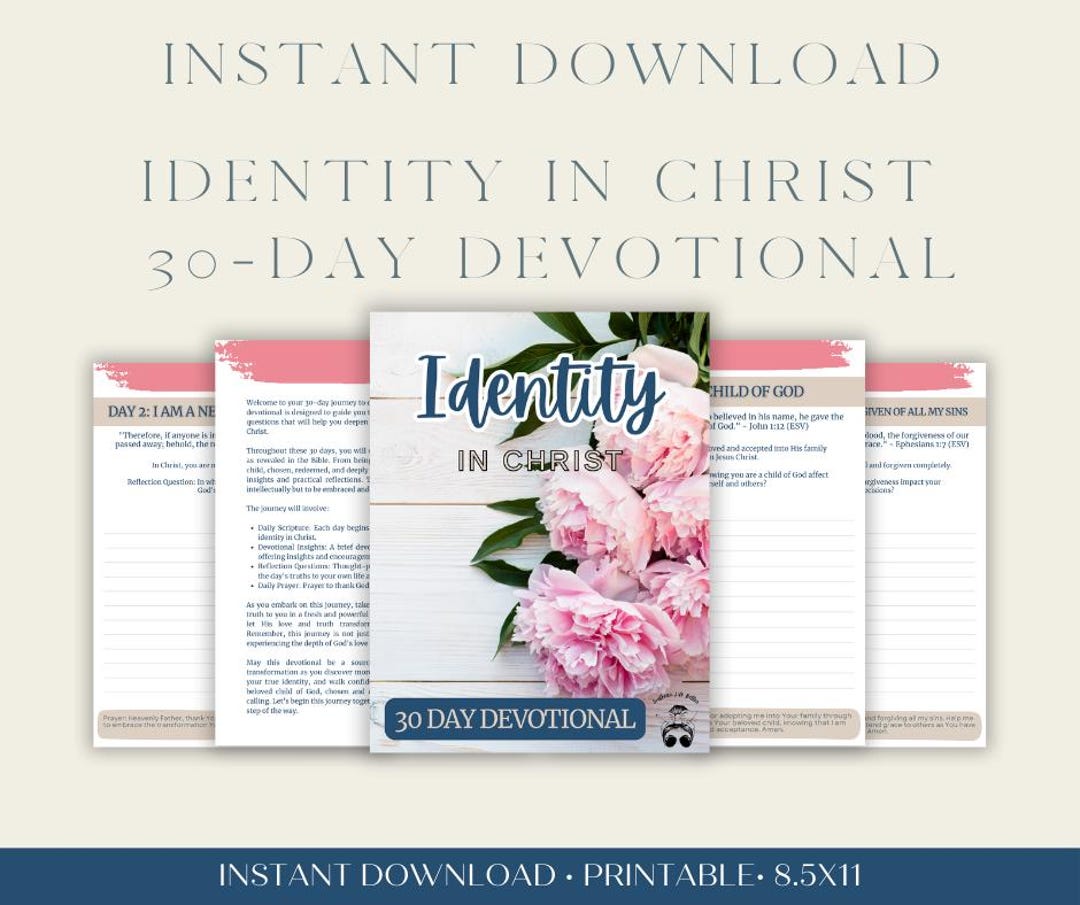 Identity in Christ Devotional • 30 Day Devotional • Printable ...
