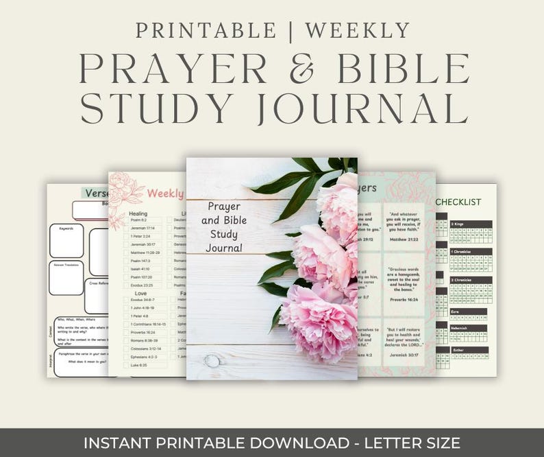 Prayer Journal • Bible Journal • Bible Study • Guided Prayer • Instant ...