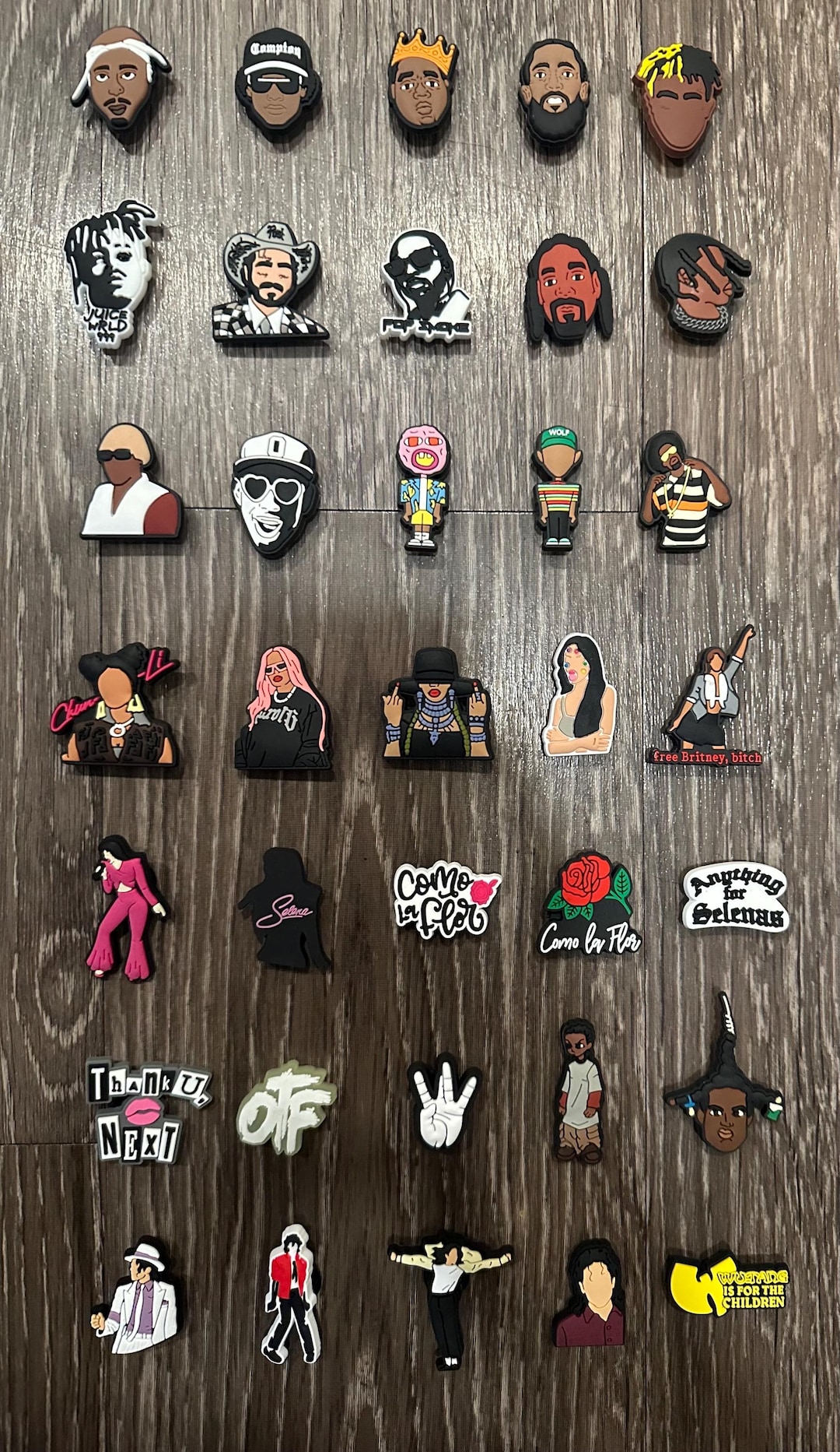 Famous Music Artist Rapper Singer Actor Shoe Croc Charms - Etsy Australia