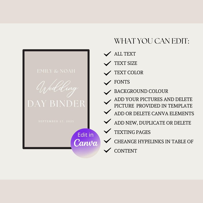 The Ultimate Binder Template for Your Wedding Day. Digital Wedding ...