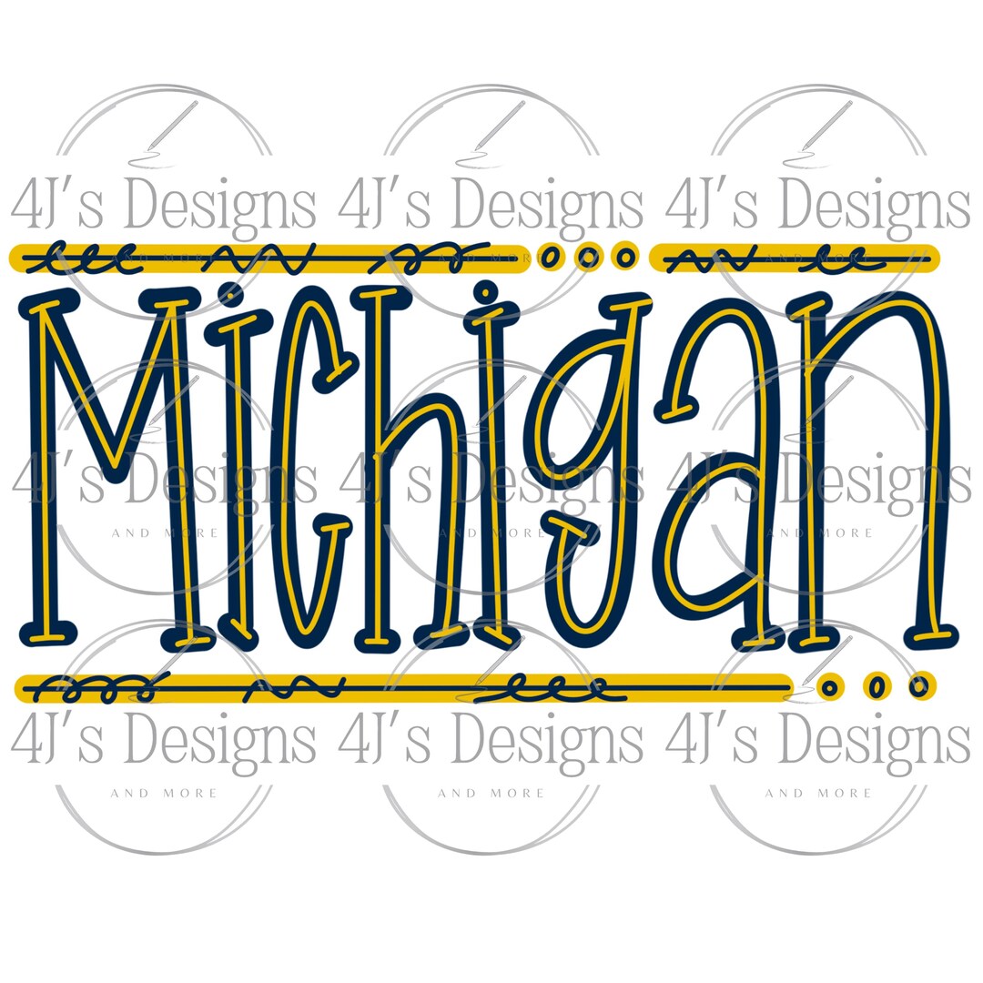 Michigan Doodle PNG With Transparent Background - Etsy