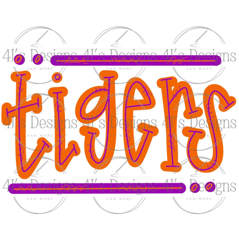 Tiger Doodle PNG With Transparent Background - Etsy
