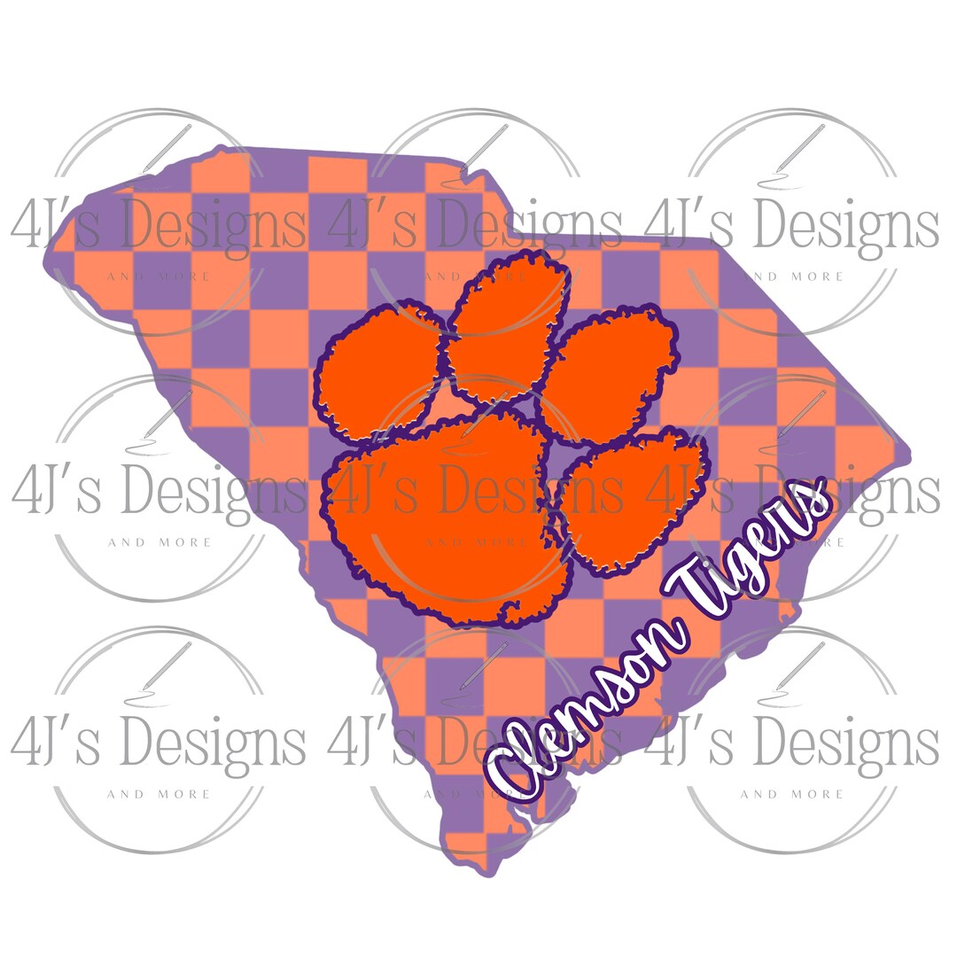 Clemson Tigers Checker PNG With Transparent Background - Etsy