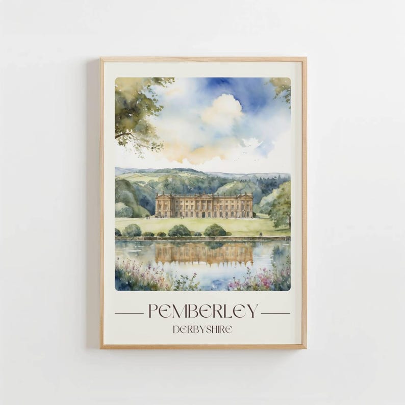 Pride and Prejudice Pemberley Print | Regency Era Wall Art (digital ...