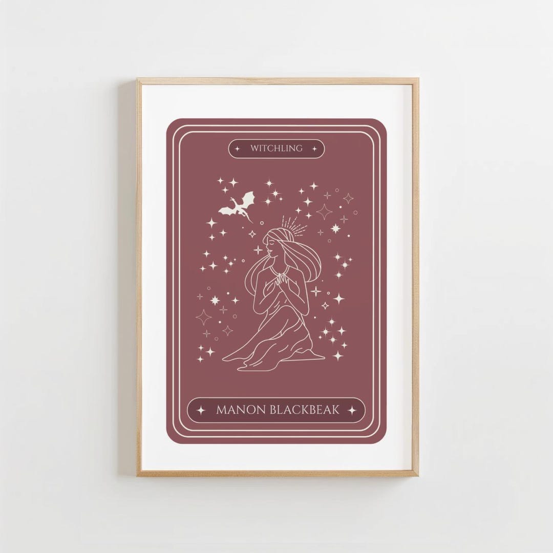Manon Blackbeak Crochan Tarot Card Print Digital Download Witchling ...