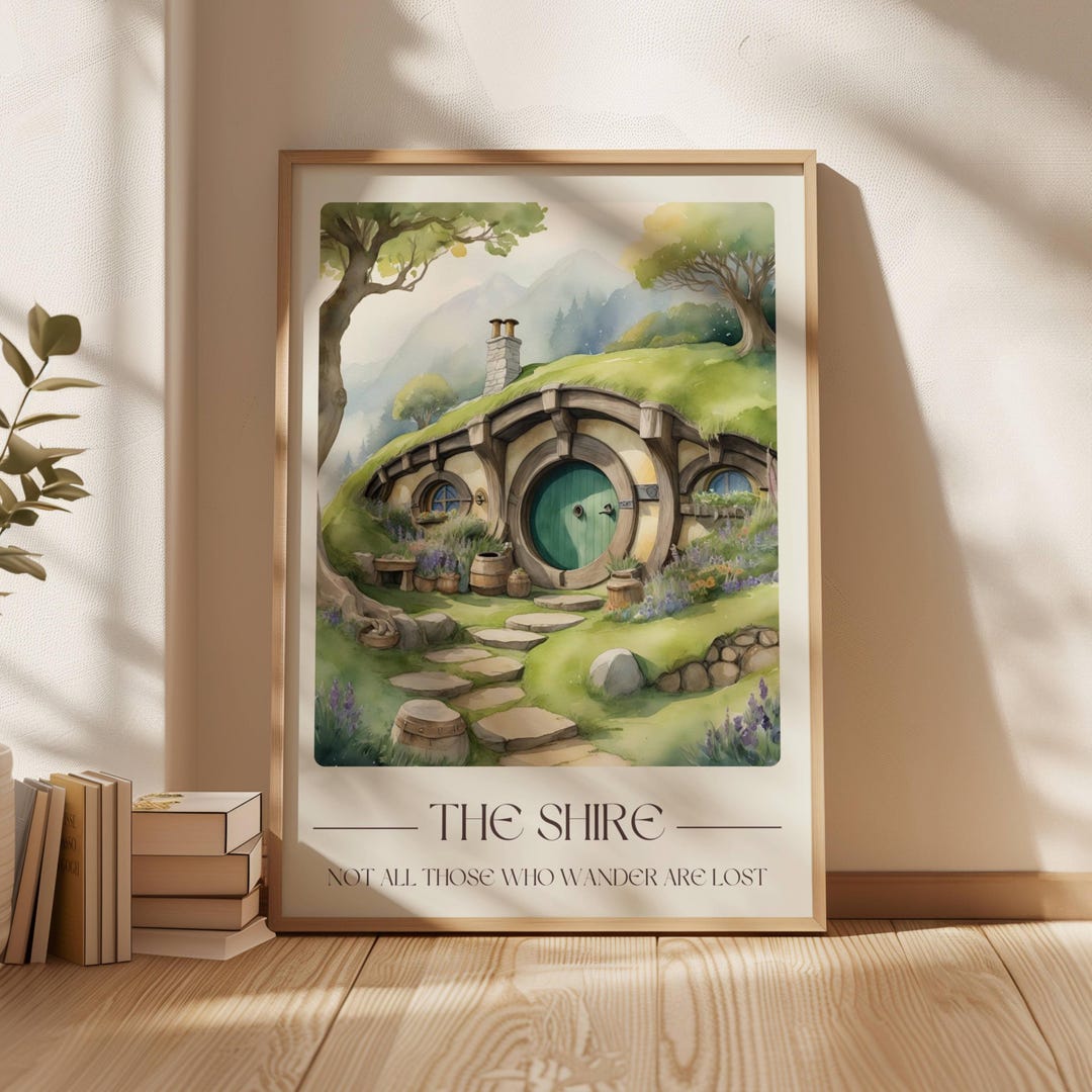 Hobbiton Print | Lord of the Rings Wall Art (digital Download) - Etsy