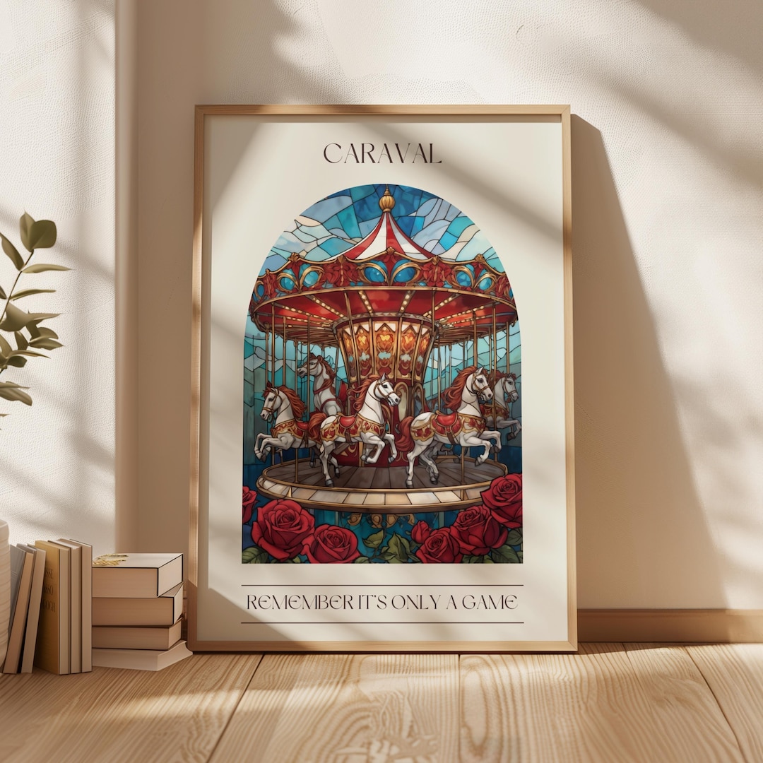 Caraval Carousel Art Print | Stephanie Garber Bookish Decor (digital ...