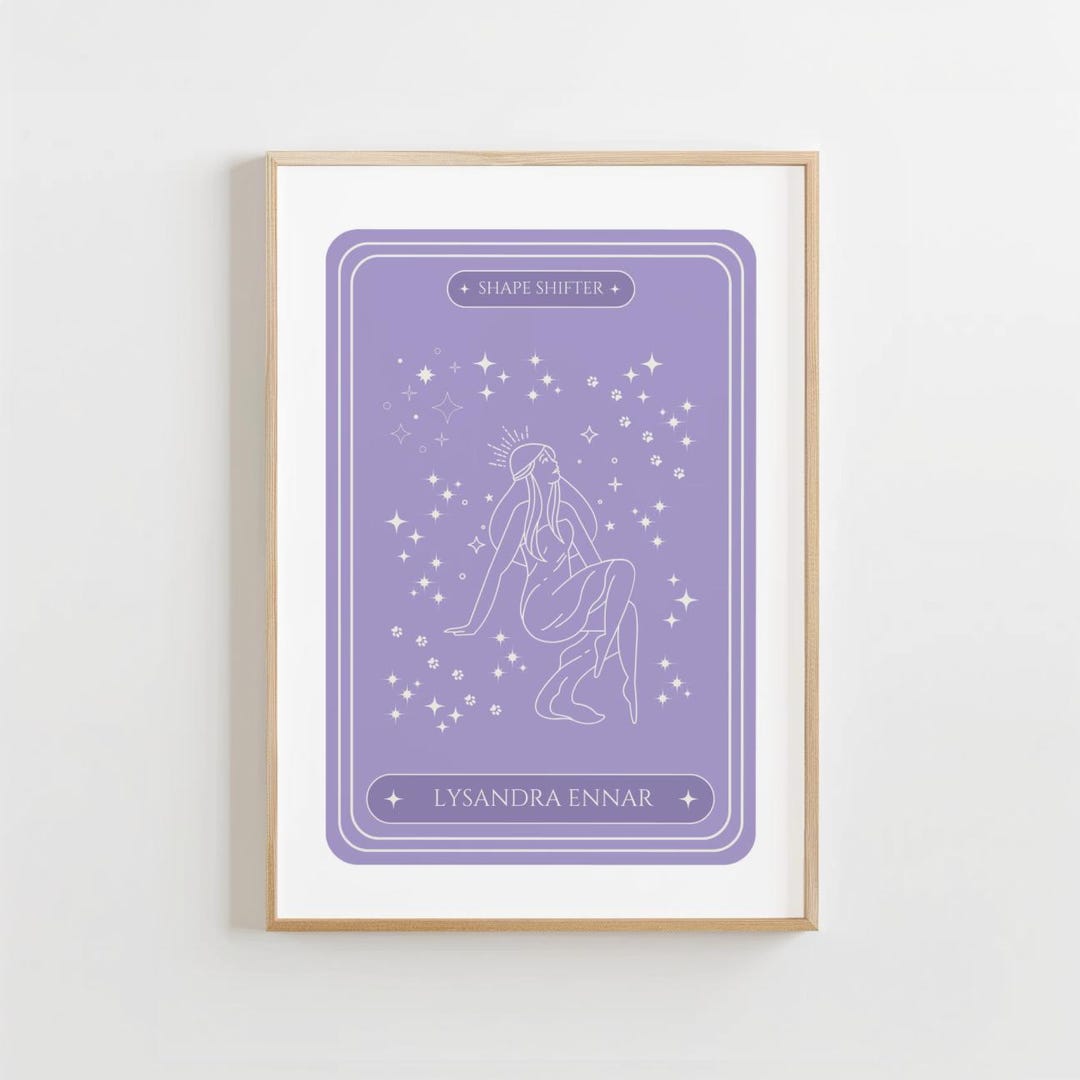 Lysandra Ennar Tarot Card Print: Shape Shifter Bookish Art (digital ...