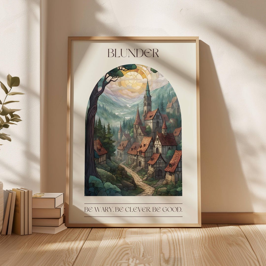 Blunder Digital Print One Dark Window Book Print Be Wary Be Clever Be ...