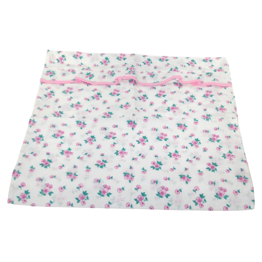 2 VTG 80s Soviet Latvian Floral Pillow Covers 15.5" Pink Trim Ruffle ...