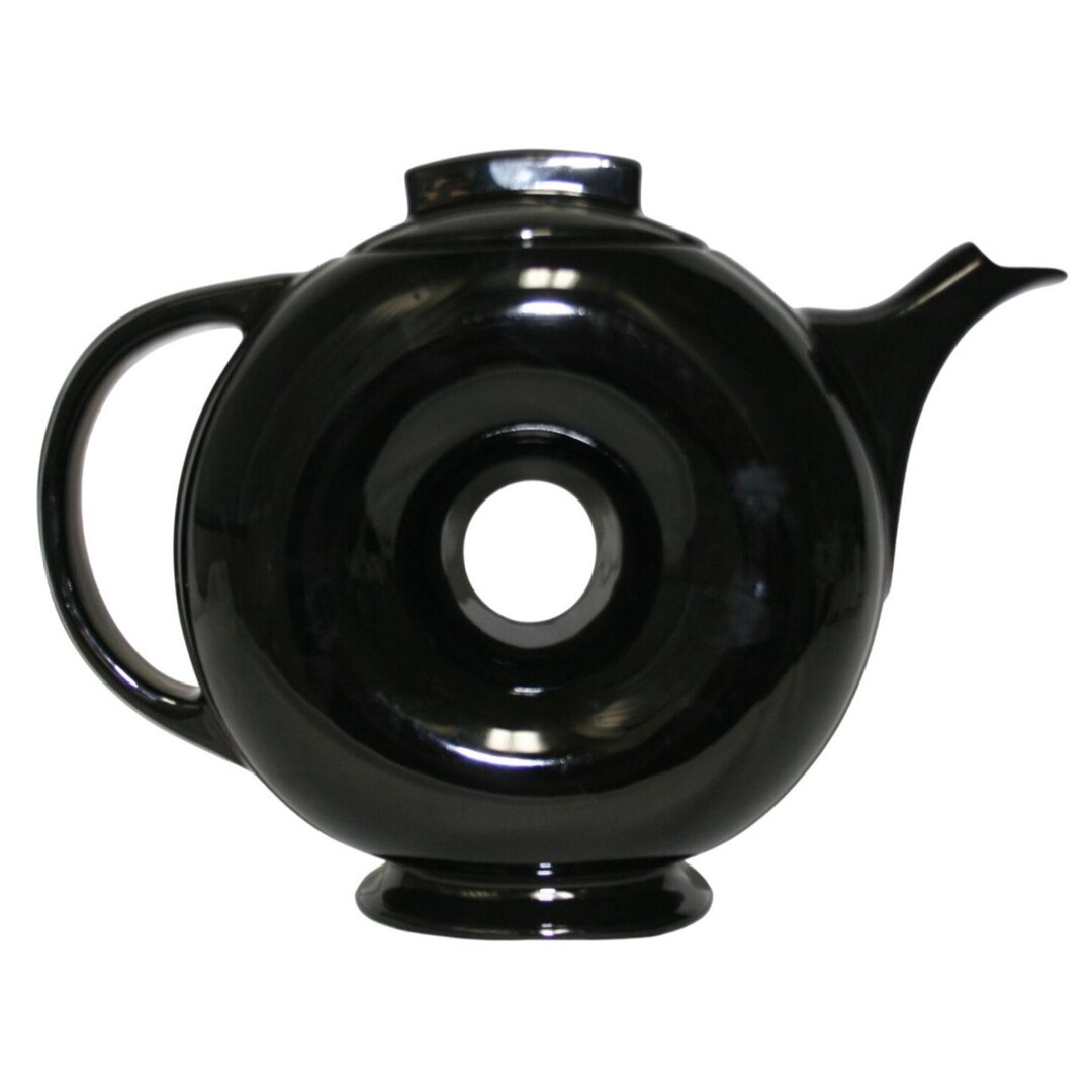 Vintage Hall Donut Teapot Black 1993 Made in USA Collectible Pristine ...